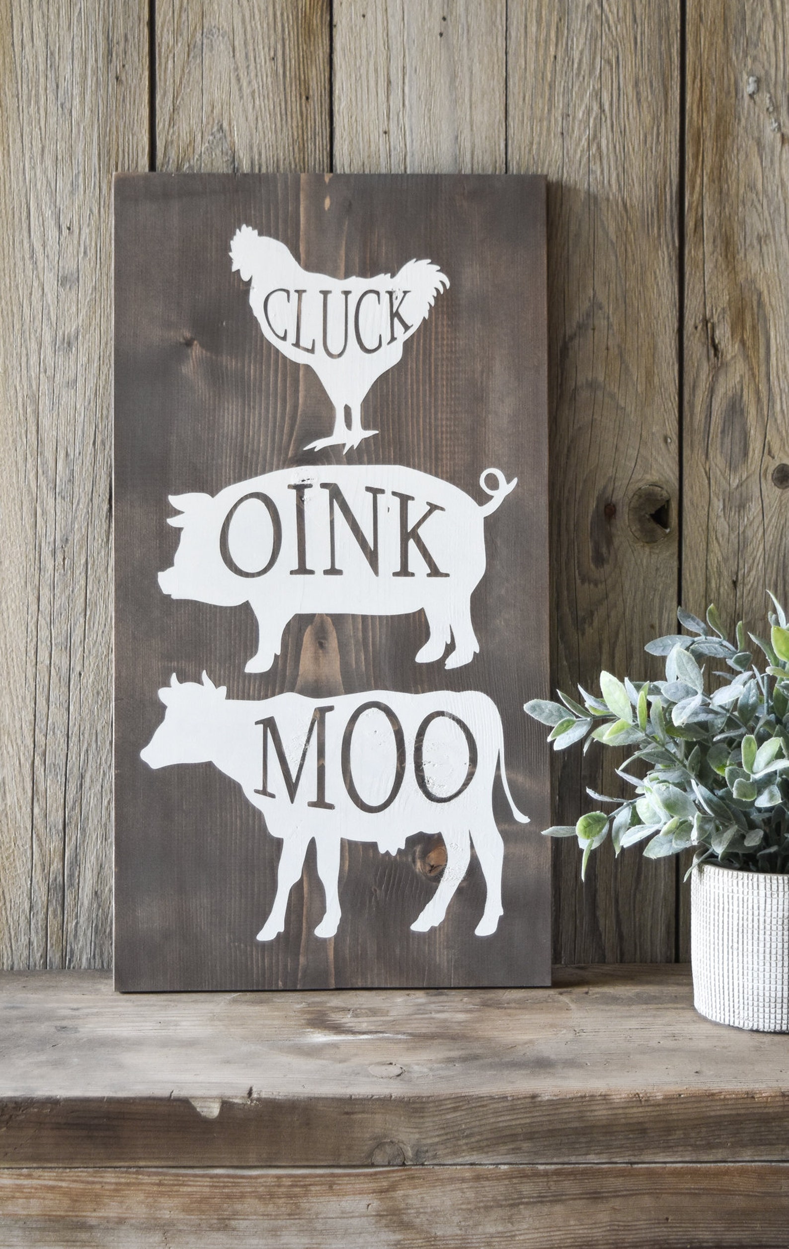Farm Animals - Farmhouse Decor - Farm Living - Country Signs - Rustic ...