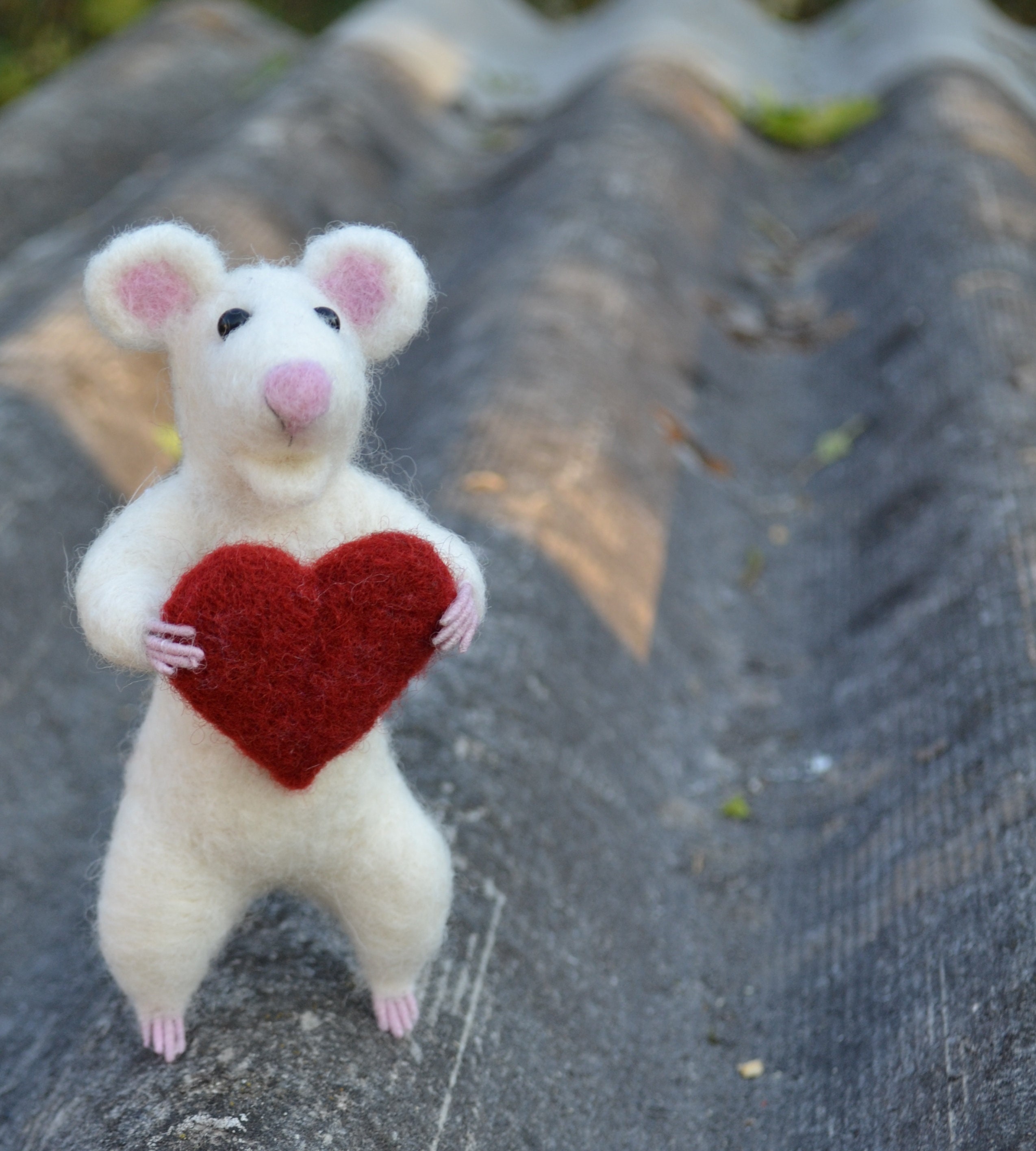 Felt mobile Mouse woodland toy Animal felted pet Wool decor | Etsy