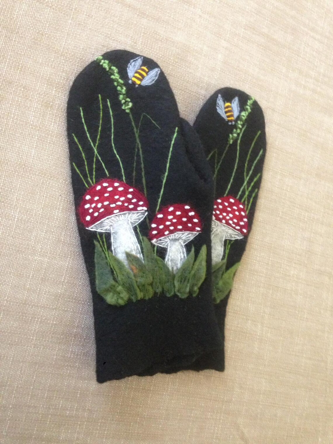 Felted Mitten Pattern Gloves Arm Warmers Organic Wool Mittens | Etsy