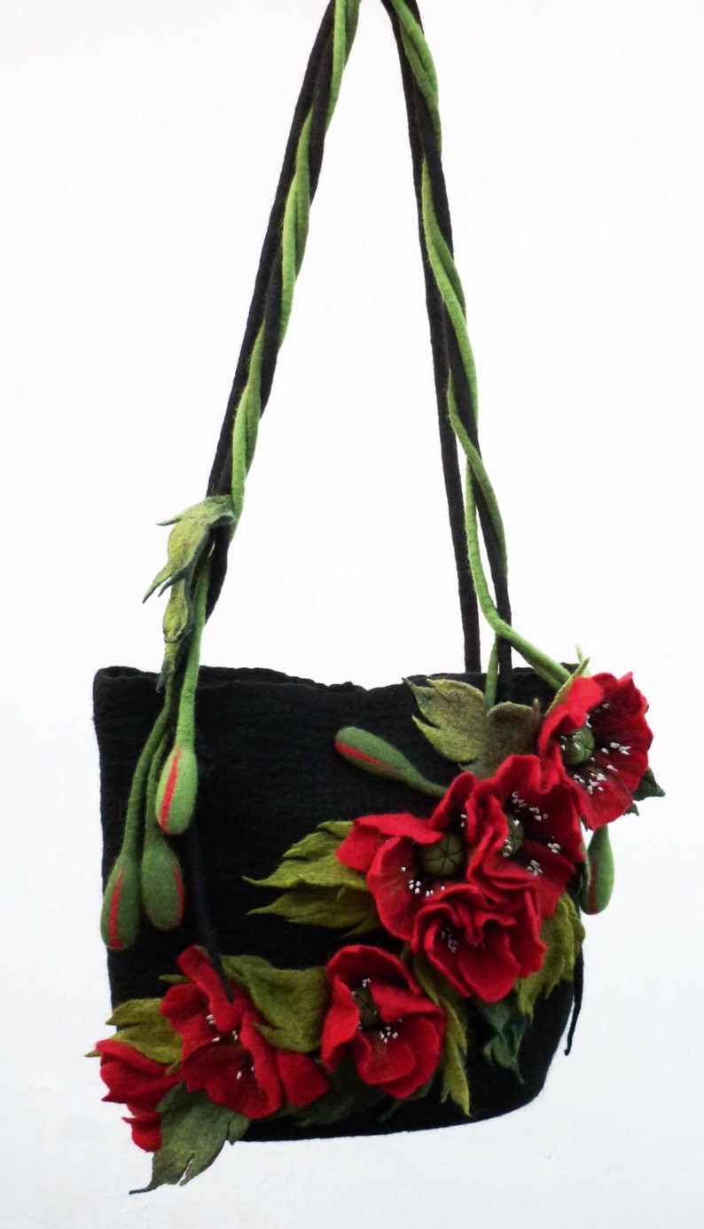 Spring Bag Handmade Bag Poppy Flower Gift for Mom Birthday Gift for ...