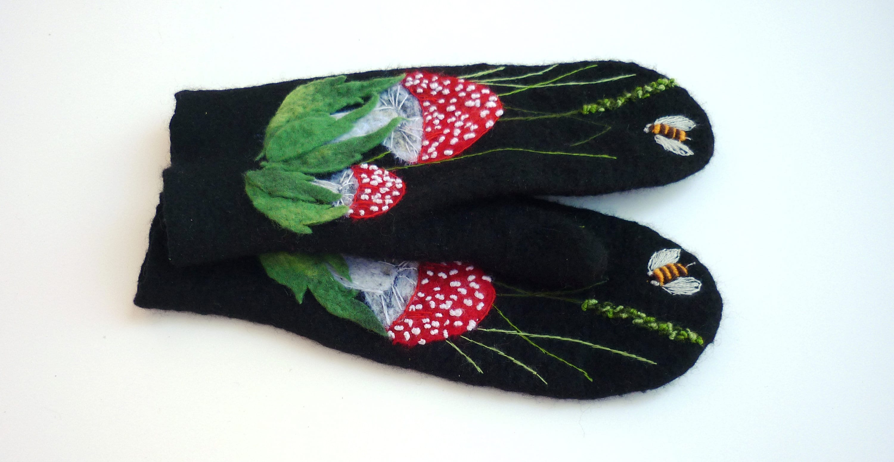 Felted Mitten Pattern Gloves Arm Warmers Organic Wool Mittens | Etsy