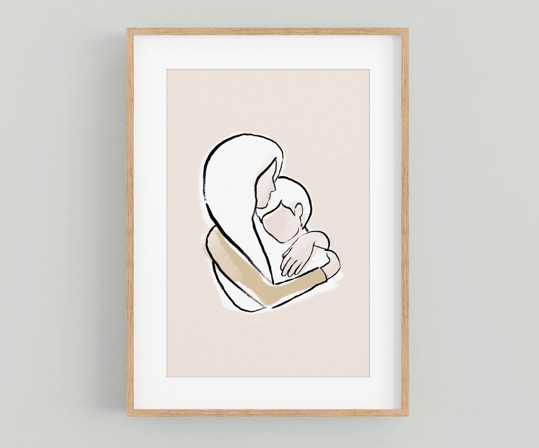 Mother & Son Printable Poster | Mother Love Poster - Etsy