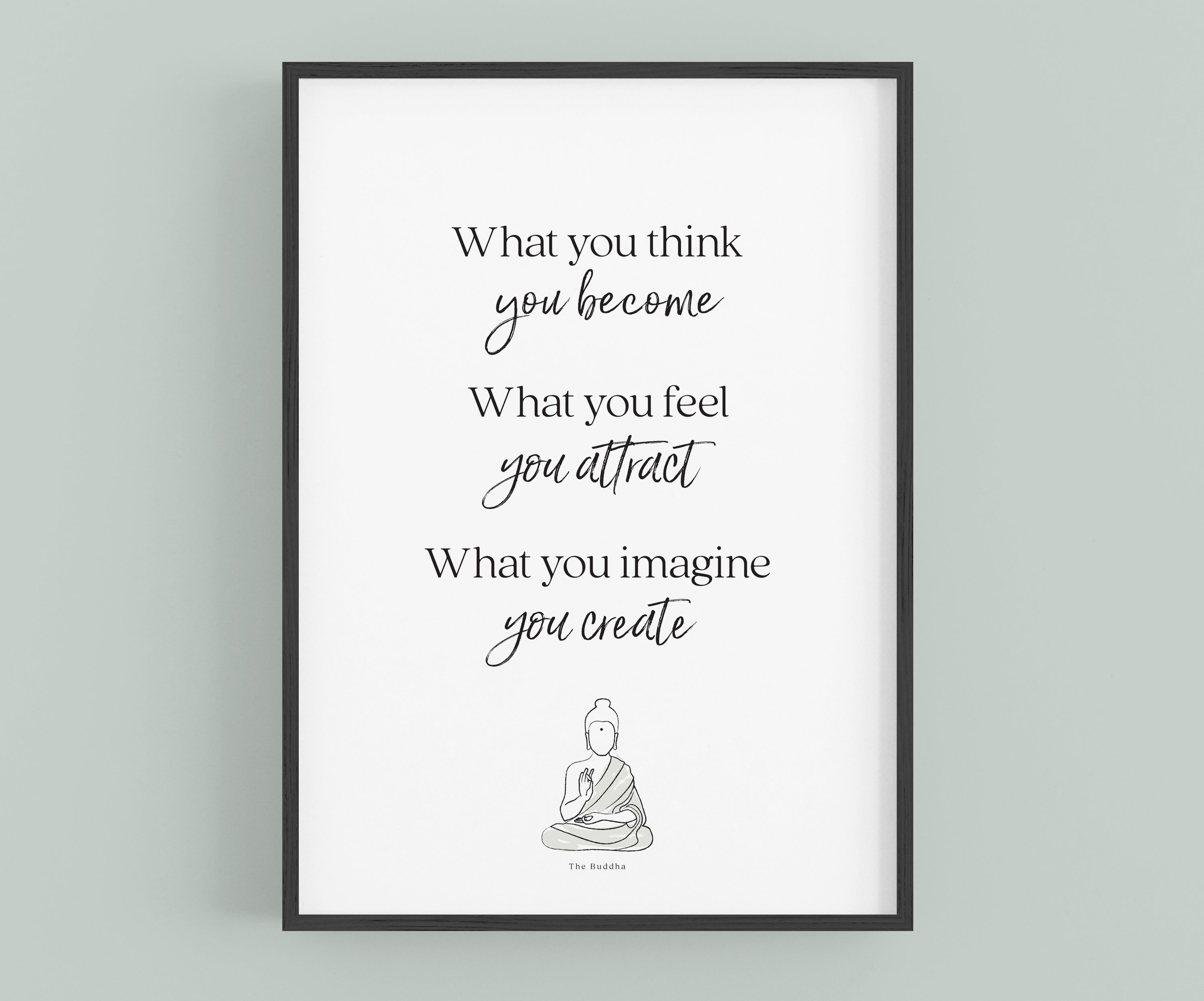 Printable Poster ‘what You Think You Become’ Buddha - Etsy