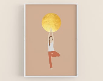 Kids Printable Sun Salutation Asana Poster Yoga Art Print - Etsy