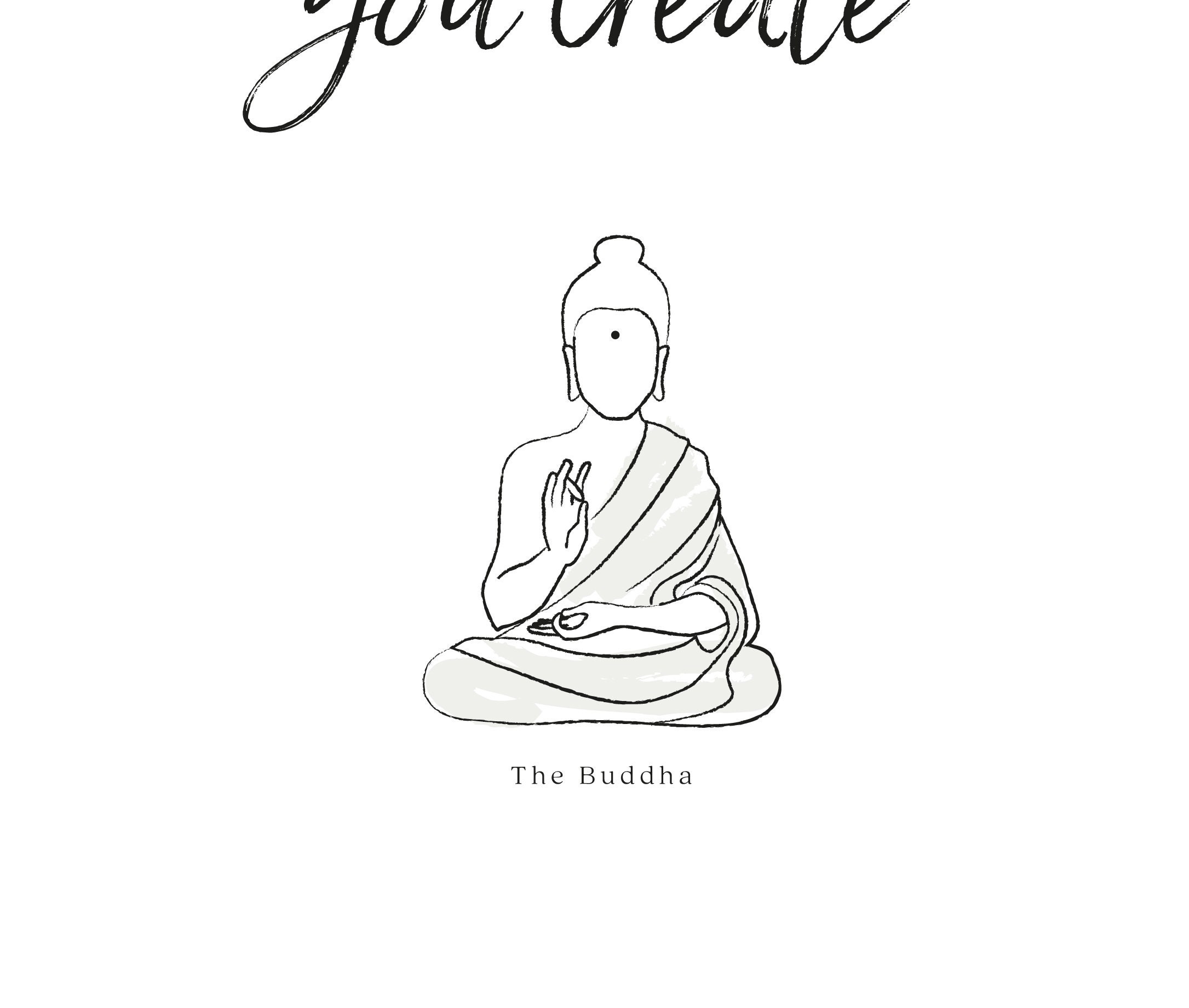 Printable Poster ‘what You Think You Become’ Buddha - Etsy