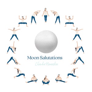 Sun Salutation & Moon Salutation | Printable Poster - Etsy