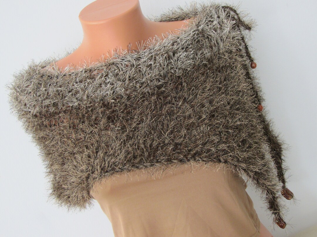 Shawl Furry Fox Look Elegant, Classy Capelet Zoom Eclectic Poncho BOHO ...