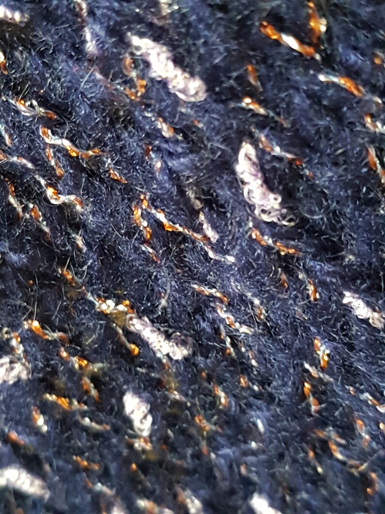 Glamorous Navy/silver Chic Top Edgy Artistic Creative Warms Shoulders ...