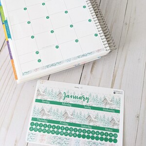 January Monthly Planner Sticker Kit - Etsy