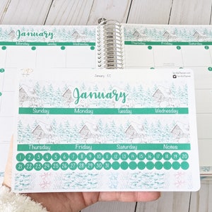 January Monthly Planner Sticker Kit - Etsy