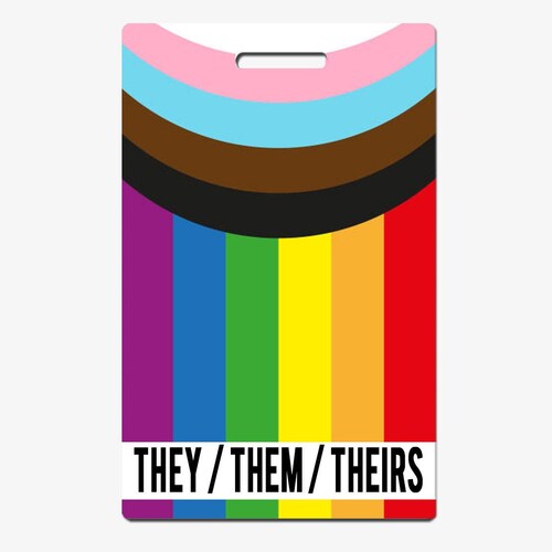 Pronouns Badge Buddy Pronoun Id Card Gender Awareness Badge Etsy