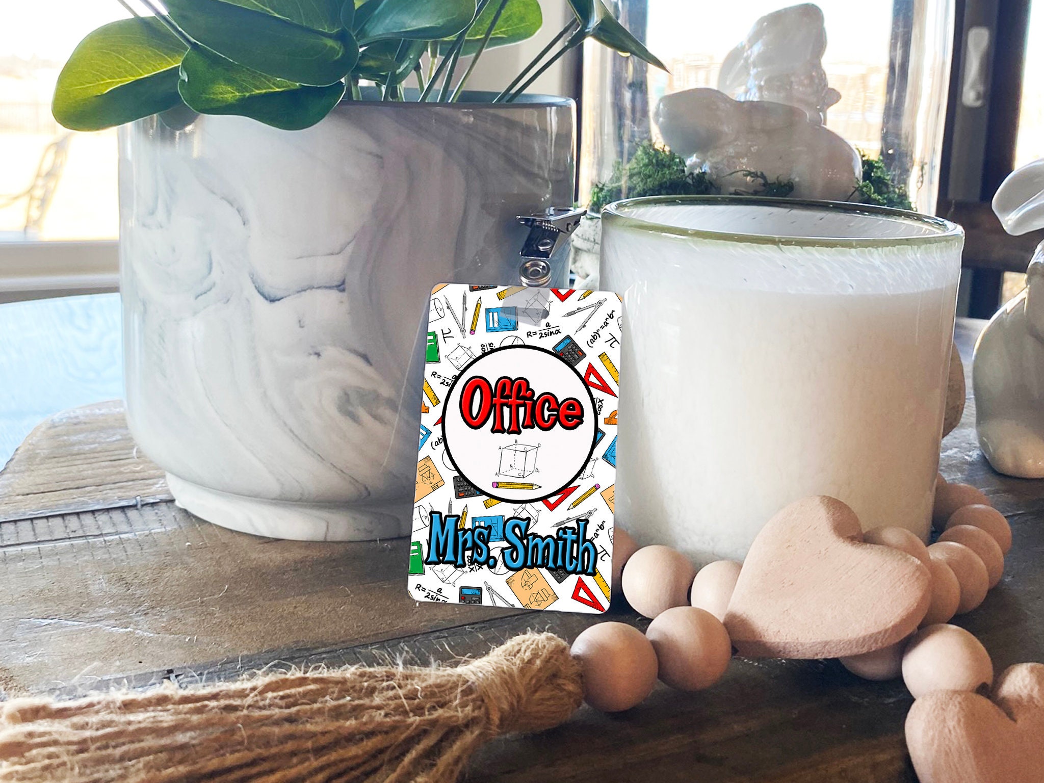 Math Theme Classroom Hall Passes for Teachers Personalized | Etsy