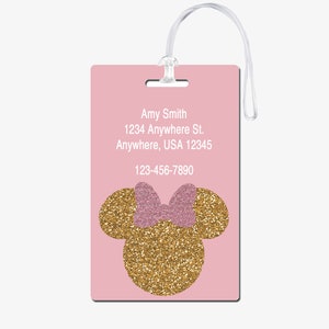 Minnie Bag Tag, Personalized Luggage Tag, Travel Accessories, Tag for ...