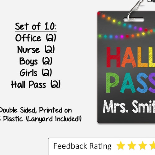 Shabby Chic Theme Classroom Hall Passes for Teachers - Etsy