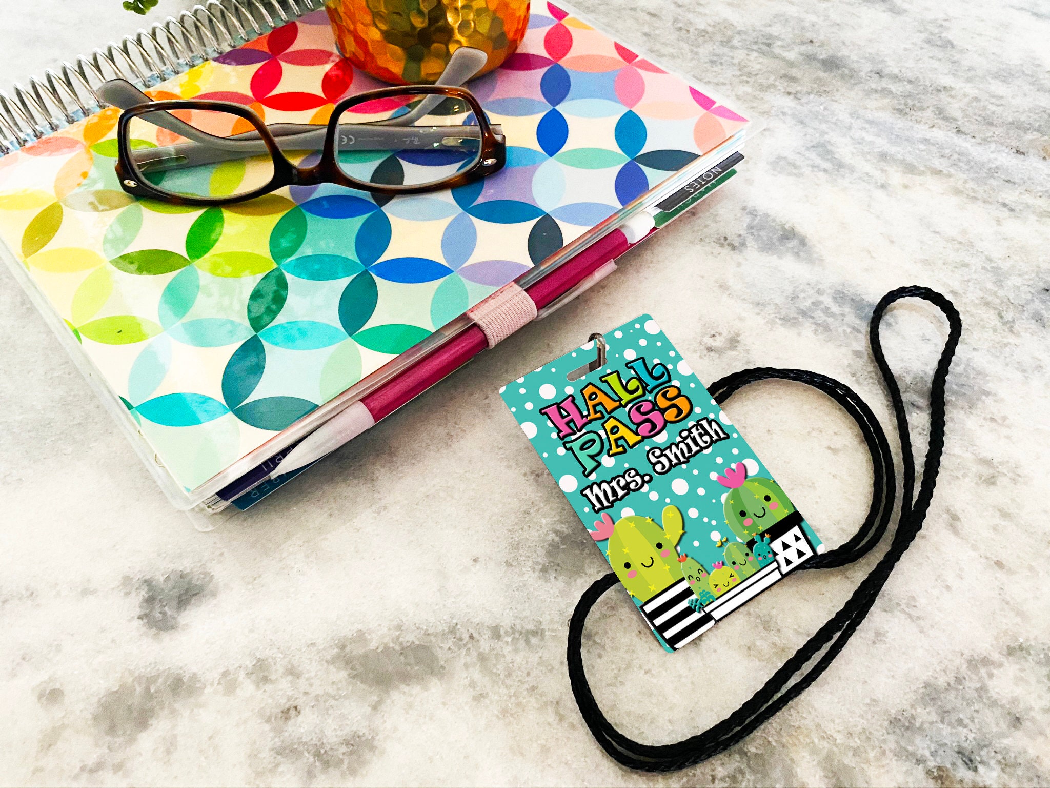 Cactus Theme Classroom Hall Passes for Teachers Personalized | Etsy