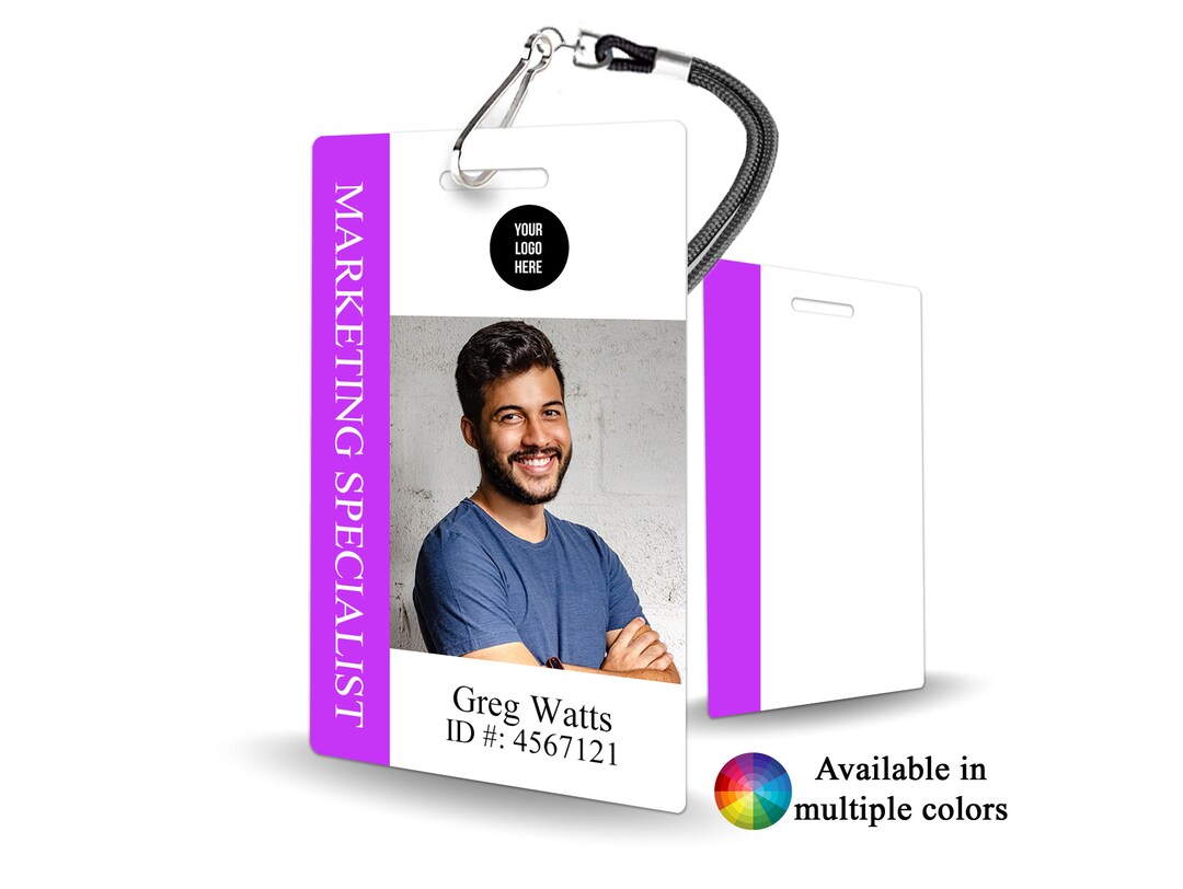 Personalized Company ID Badge - Professional Identification, Employee ...