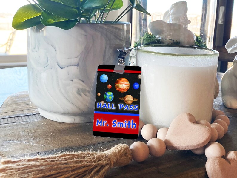 Planets Theme Classroom Hall Passes for Teachers - Etsy