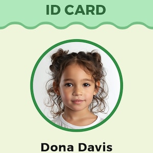 Child ID Badge - Safety for Kids, Personalized Identification - Etsy