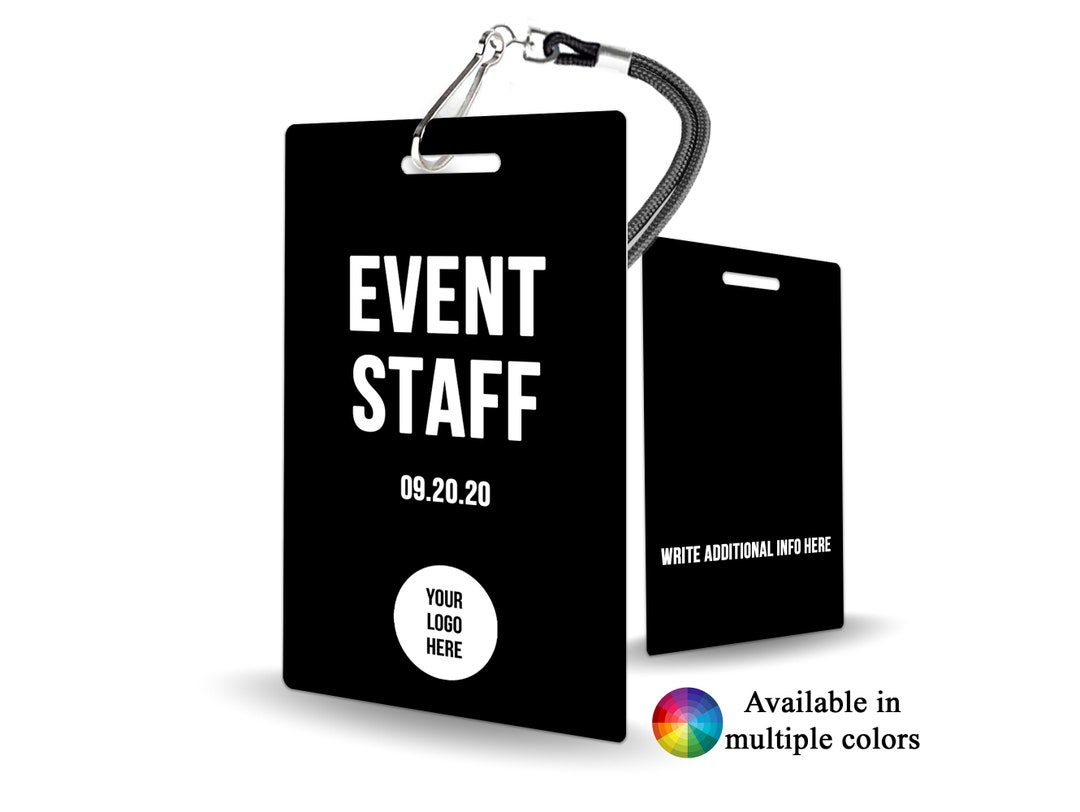 Badge for Event Staff or VIP - Event Badge, Staff ID, VIP Badge ...