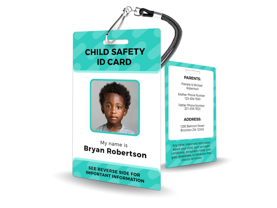Lost Child Badge - Kid ID, Safety ID, Lost Child ID - Etsy