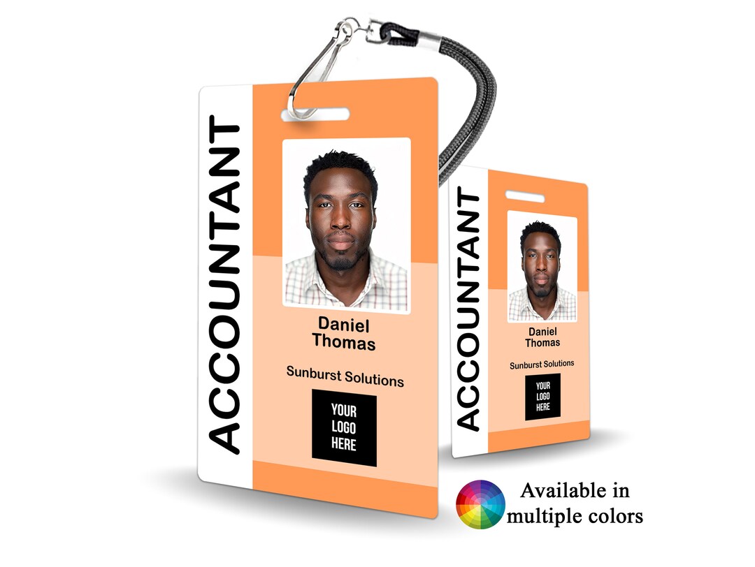 Staff Badge With Headshot - Multi-job ID Card Design Your Own Id Card ...