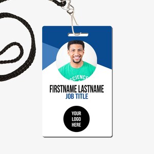 Personalized Office Badge With Photo - Customizable ID Badge for ...