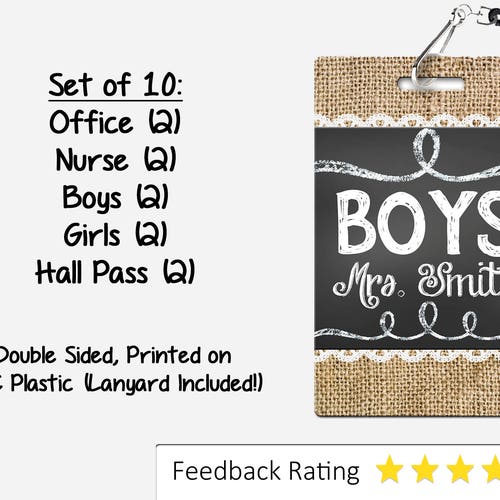 Bee Theme Classroom Hall Passes for Teachers Personalized - Etsy