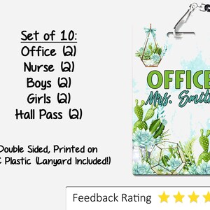 Succulent Terrarium Theme Classroom Hall Passes for Teachers ...