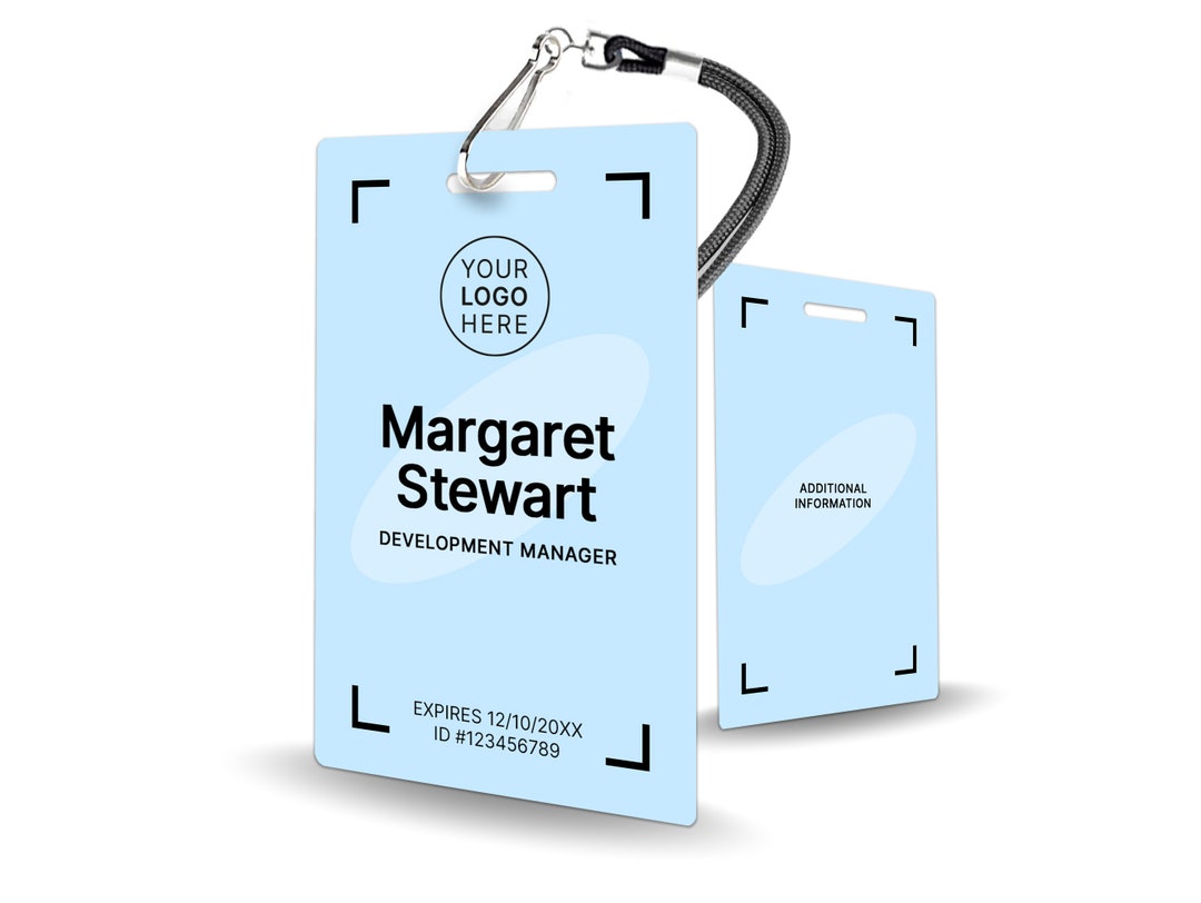 Custom Staff ID Badge - Personalized Corporate Name Tag, Employee ...