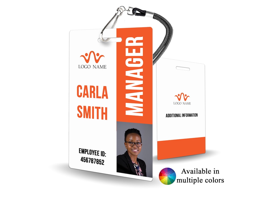 Custom Office Badge - Photo ID, Personalized Badge, Customizable Badge ...