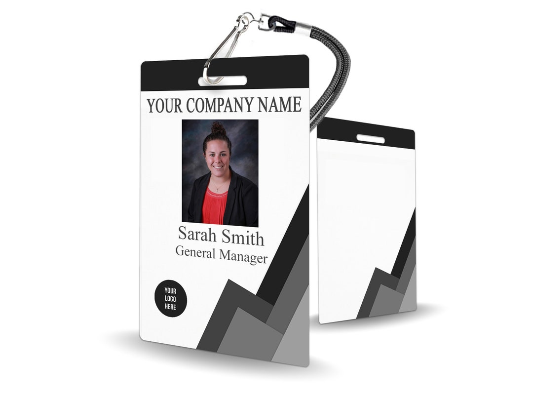 Corporate Employee ID Card - Staff Badge, Customizable ID, Corporate ID ...