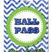 Preppy Chevron Theme Classroom Hall Passes for Teachers, Personalized ...