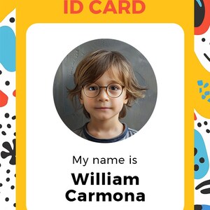 Child ID Badge - Kid Safety, ID for Children, Safety Badge, Child ID ...