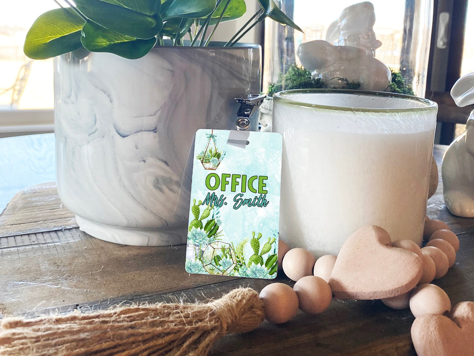 Succulent Terrarium Theme Classroom Hall Passes for Teachers | Etsy