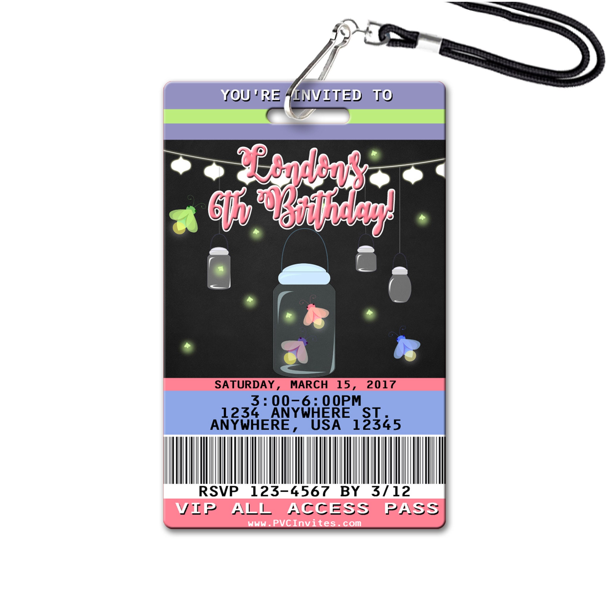 Firefly Birthday Invitation PLASTIC Firefly Birthday Firefly - Etsy