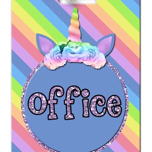 Unicorn Theme Classroom Hall Passes for Teachers, Personalized, Set of ...