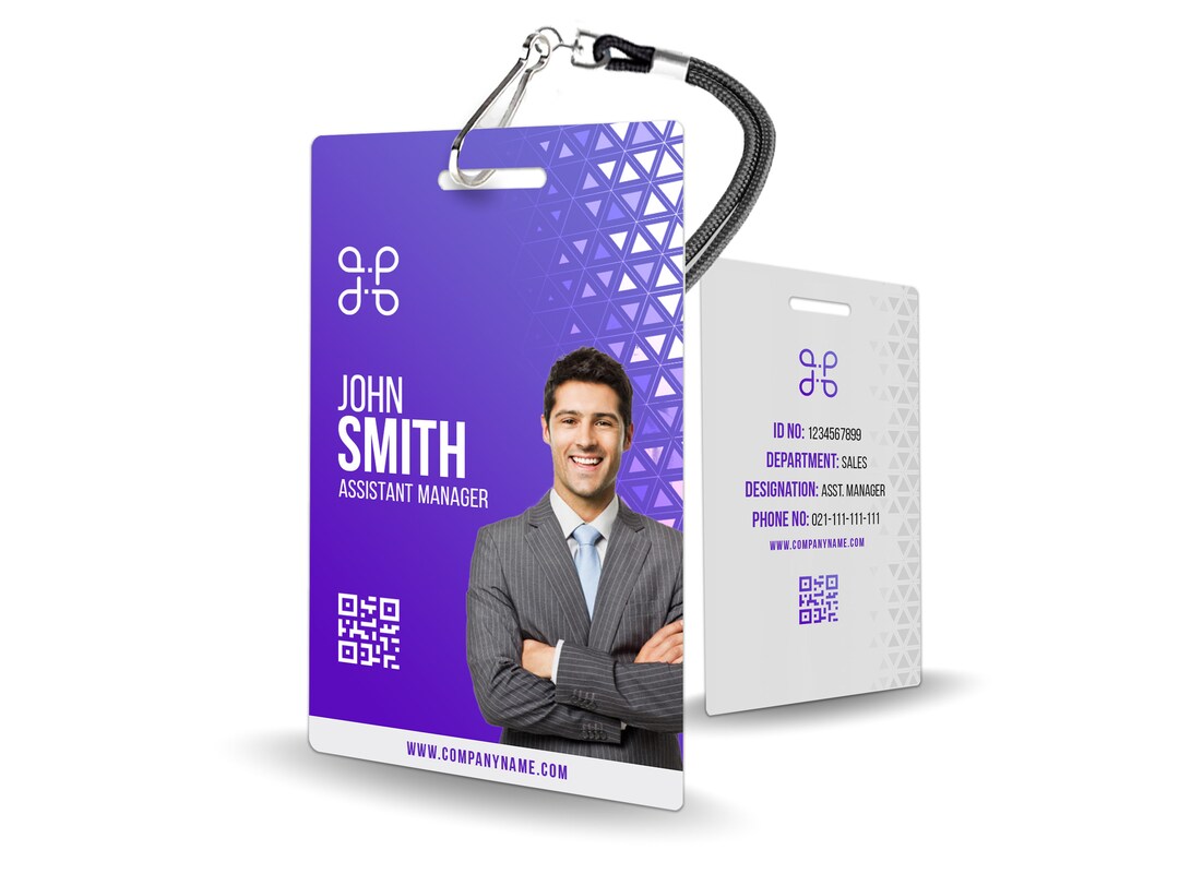 Custom Office Staff Badge - Modern ID for Employees - Etsy