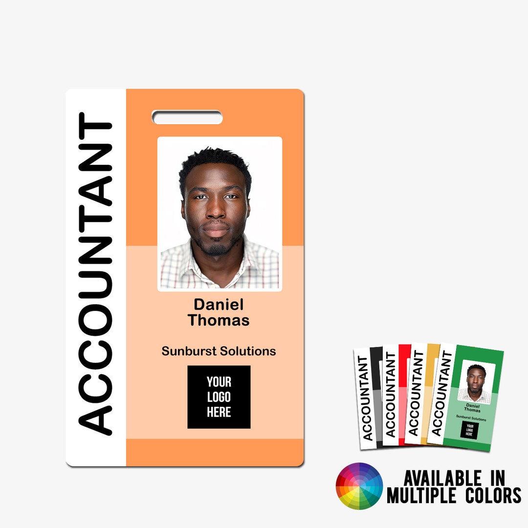 Staff Badge With Headshot Multi-job ID Card Design Your Own Id Card ...