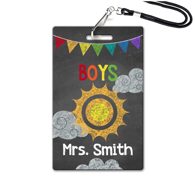Sunshine Chalkboard Theme Classroom Hall Passes for Teachers | Etsy