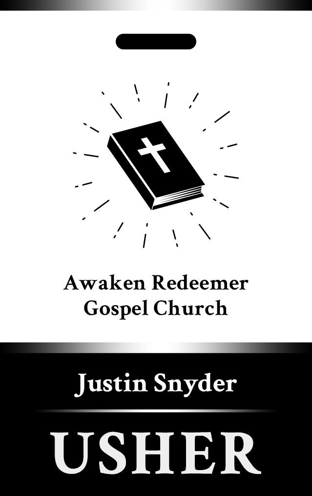 Custom Church Usher Badge: Personalized ID, Plastic Badge - Etsy