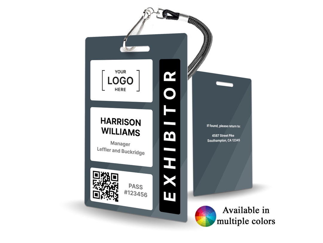 Custom Exhibitor Badge - Personalized Design - Etsy