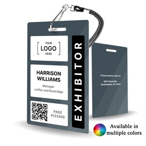 Custom Exhibitor Badge - Personalized Design - Etsy