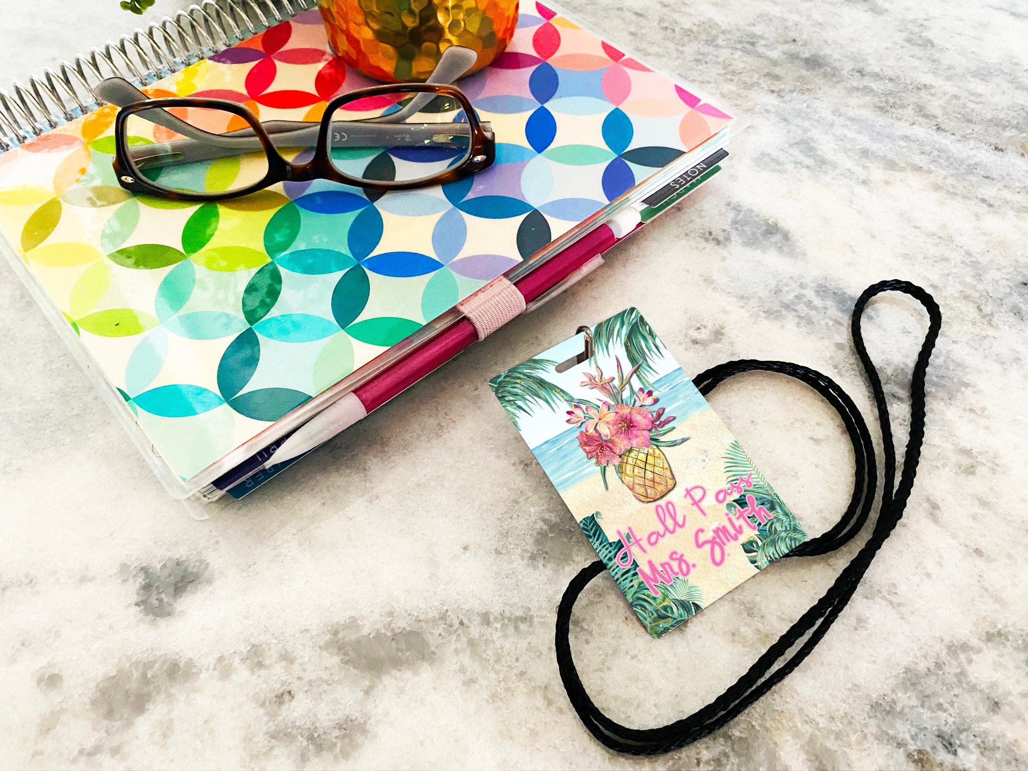 Tropical Getaway Theme Classroom Hall Passes for Teachers, Personalized ...