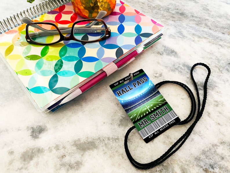 Football Theme Classroom Hall Passes for Teachers | Etsy