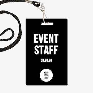 Badge for Event Staff or VIP - Event Badge, Staff ID, VIP Badge ...