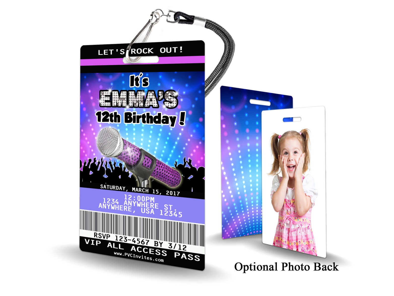 Pop Star Invitation PLASTIC Pop Star, Pop Star Invitation, Birthday ...