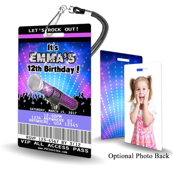 Pop Star Invitation - Etsy