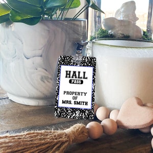 Varsity Team Theme Classroom Hall Passes for Teachers, Personalized ...