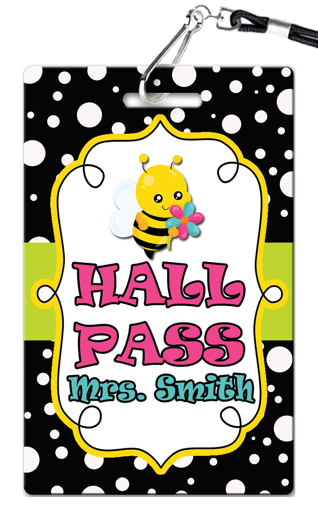 Bee Theme Classroom Hall Passes for Teachers Personalized - Etsy