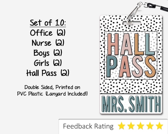 Middle School Hall Pass